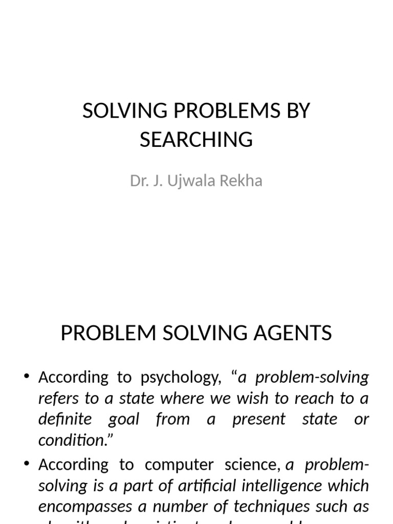 Problem Solving Agents | PDF
