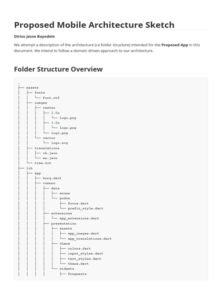 Mobile Architecture Sketch | PDF