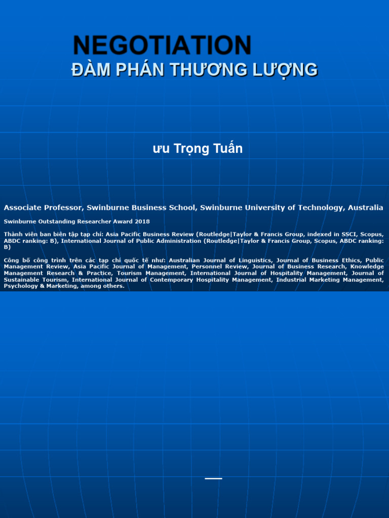 Introduction To The Negotiation Course | PDF