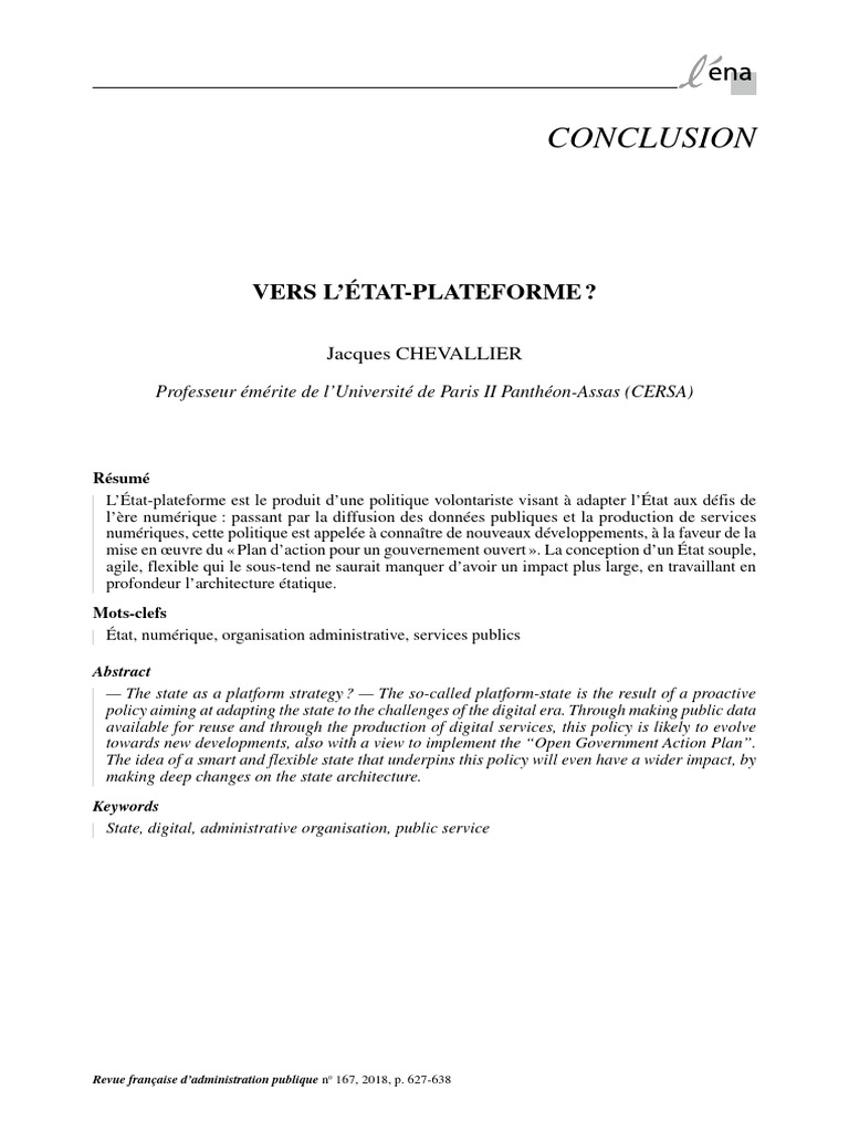Vers Letat Plateforme | PDF
