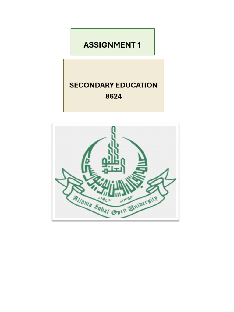 Assignment 1 (8624) - 1 | PDF