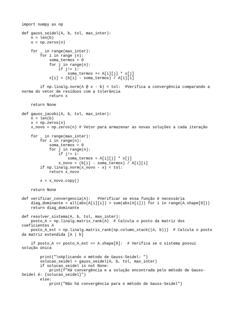 Jacobi e Seidel | PDF