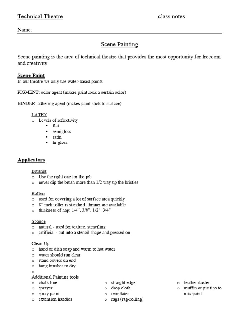 Painting Techniques Notes | PDF