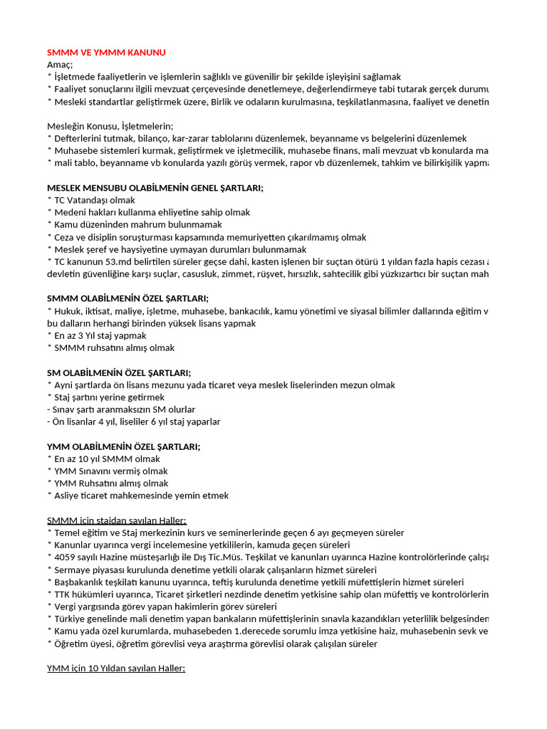 D07 Meslek Hukuku Ders Notlari | PDF