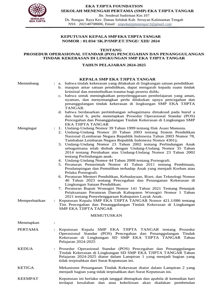 Sop TPPK 24-25 | PDF