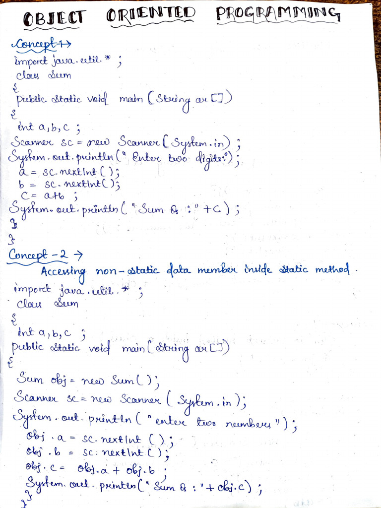 Java Object-Oriented Programming Basics | PDF