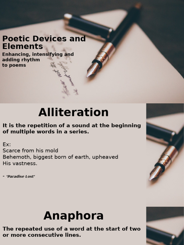 Poetic Devices - Grade 8 | PDF