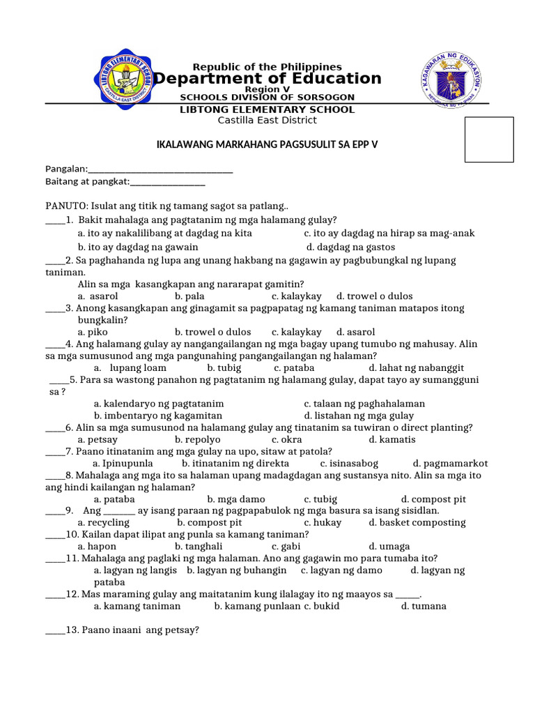 PT - Epp 5 - Q2 | PDF
