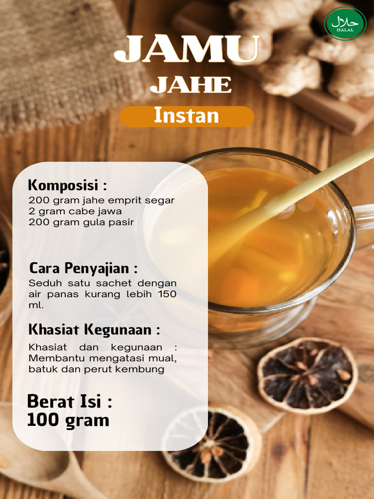 Label Kemasan Jahe Instan | PDF