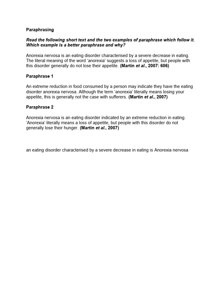 Paraphrasing 3 PDF Free | PDF
