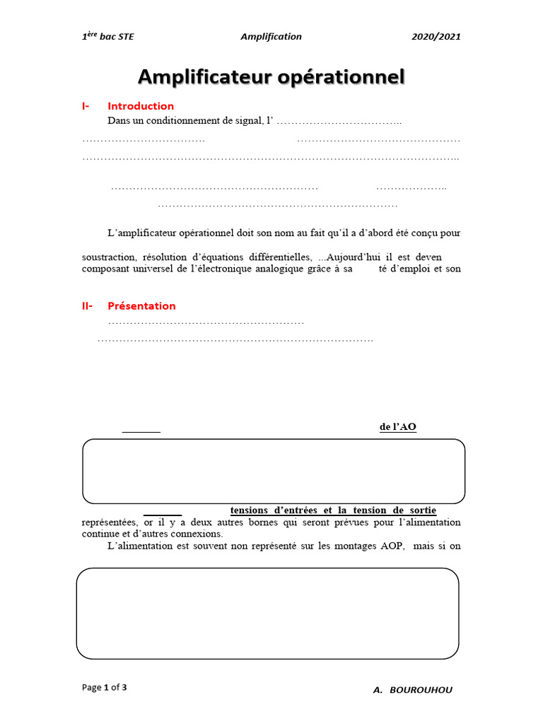 Amplification Élève 1 | PDF