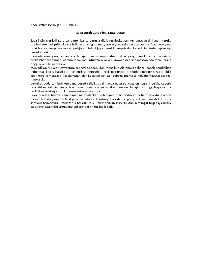 Sosok Guru Ideal | PDF | Wellness