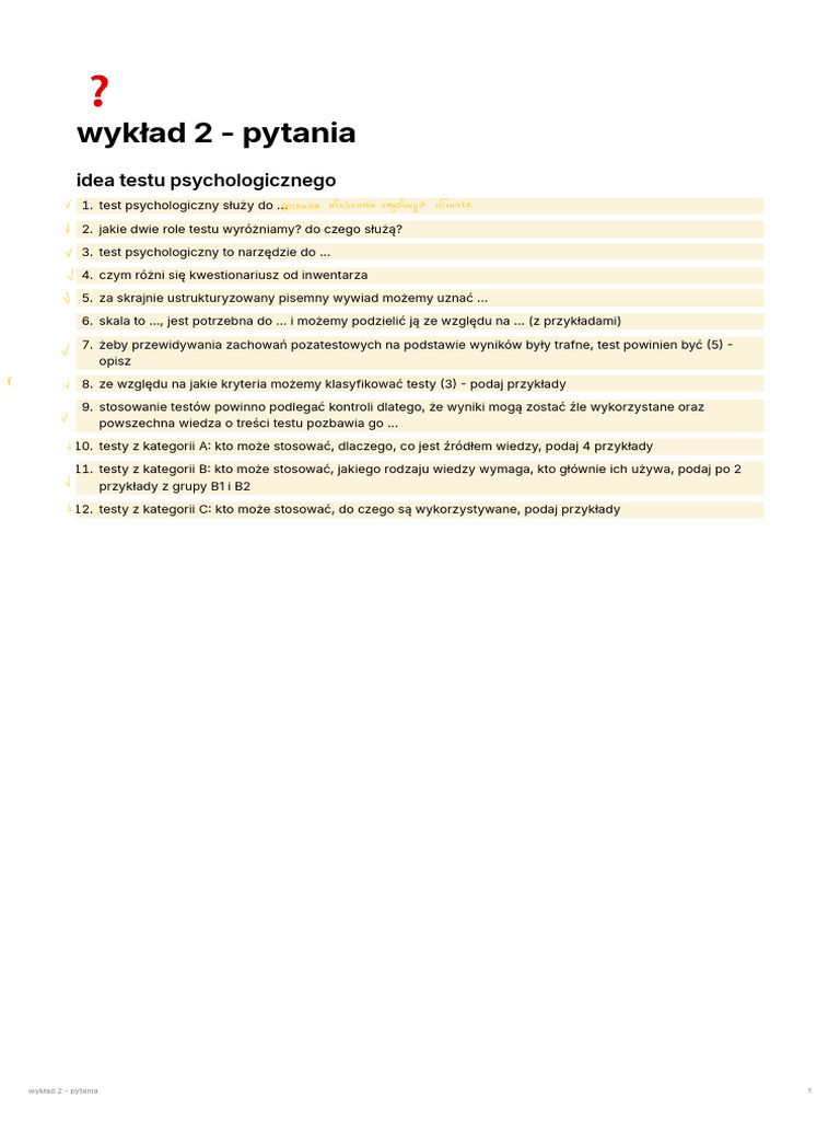 Wykłady Pytania | PDF