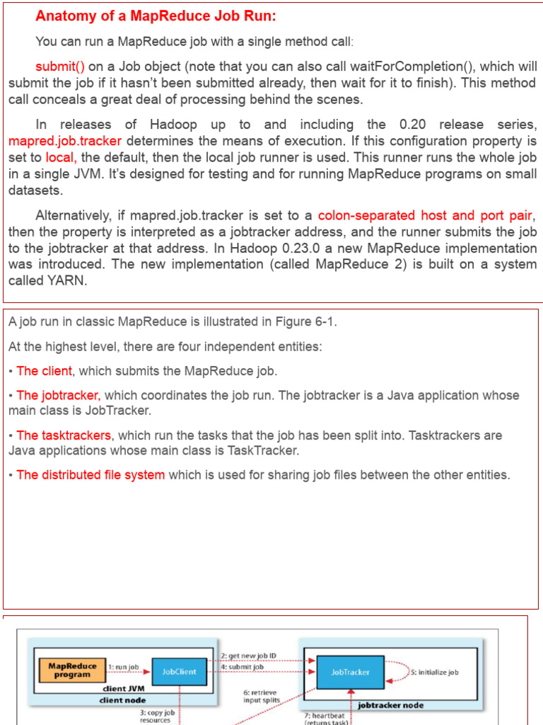 Anatomy of a MapReduce Job Run | PDF