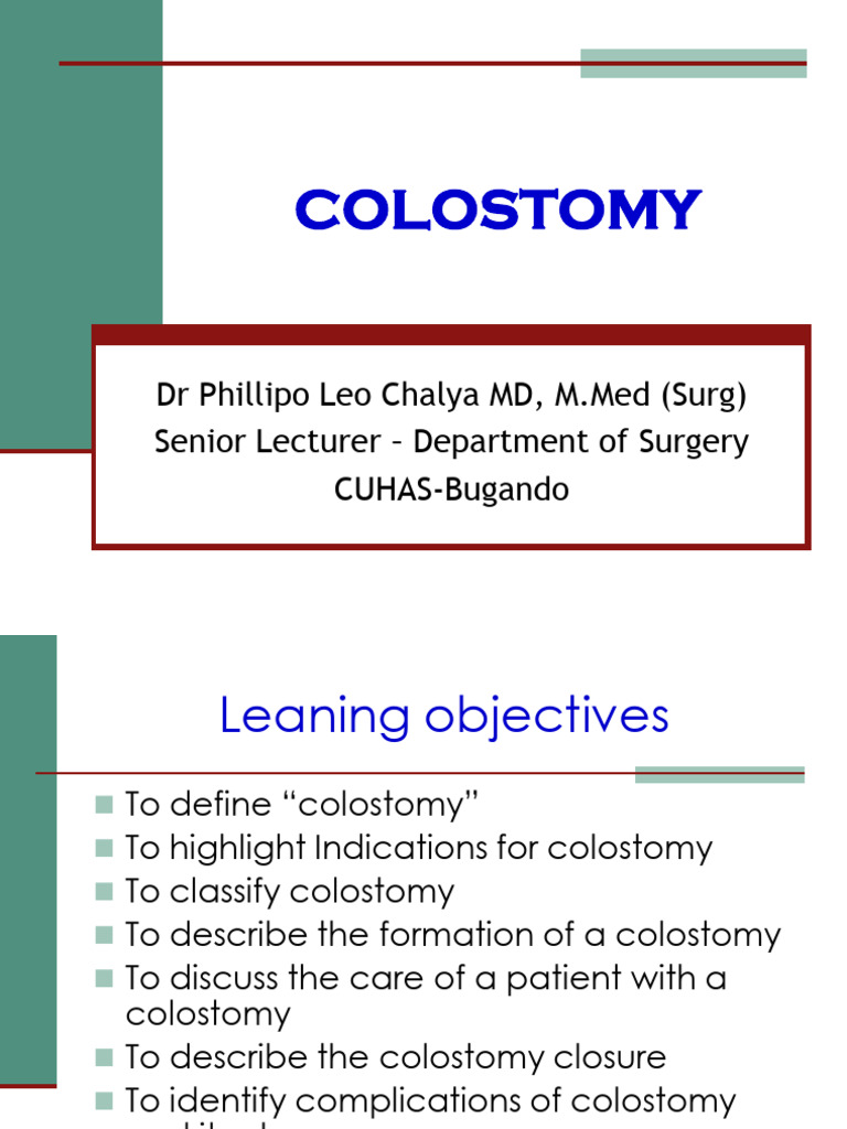 Colostomy | PDF