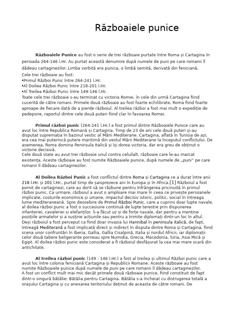 Războaiele Punice | PDF