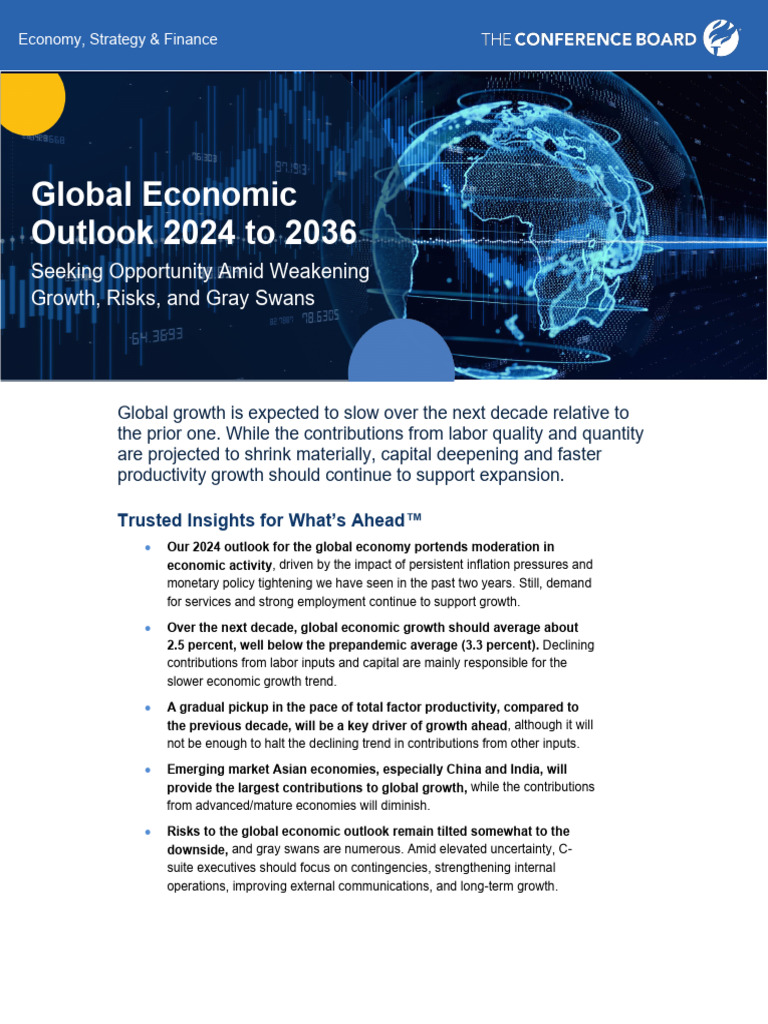 TCB Global Economic Outlook 2024 2036 | PDF
