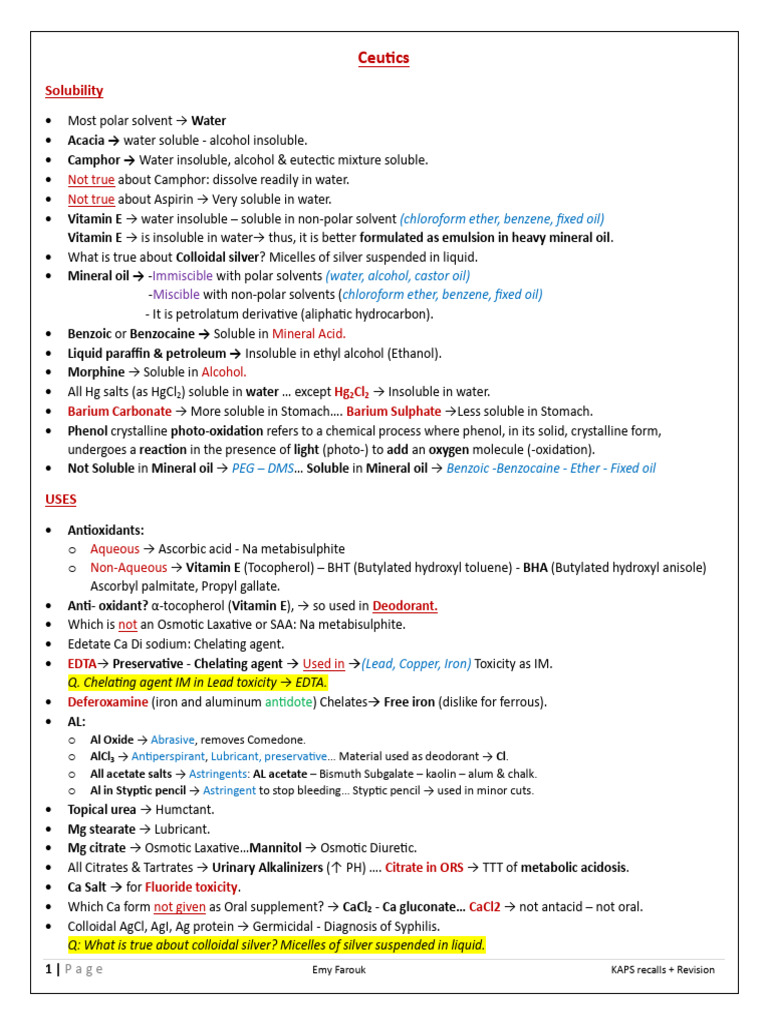 Ceutics by Emy | PDF | Solubility | Cooking, Food & Wine