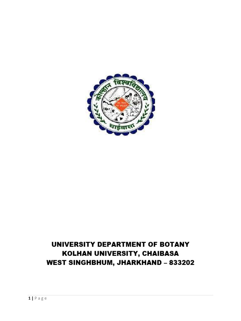 Revised Curriculum of U.G Botany (SEM - I) As Per FYUGP, NEP 2020 | PDF | Cell (Biology ...