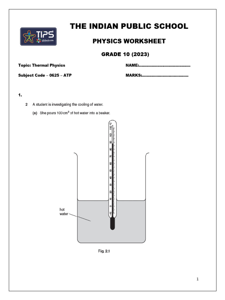 Thermal Physics ATP Ws2 | PDF