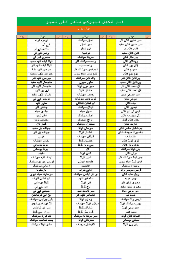New Rate List - 3.3.24 | PDF