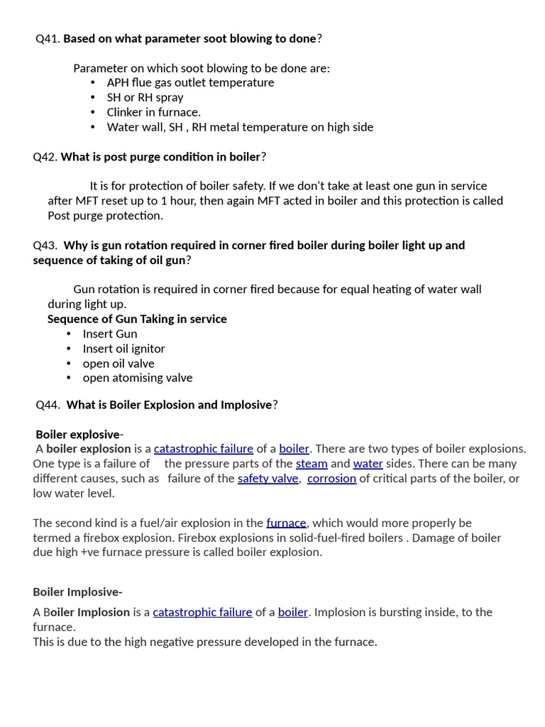 Boiler Question 1 | PDF