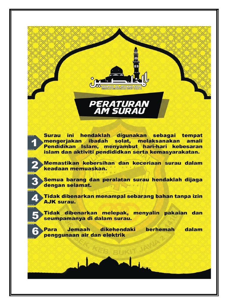 Peraturan surau | PDF