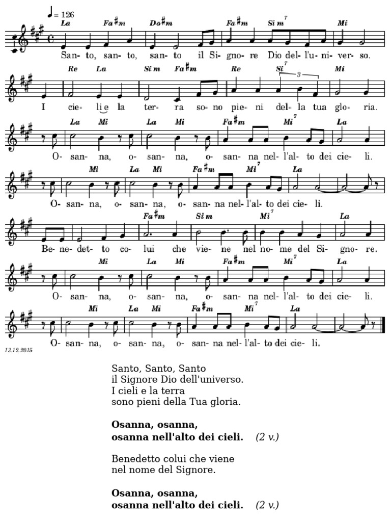 Santo Osanna Gen | PDF