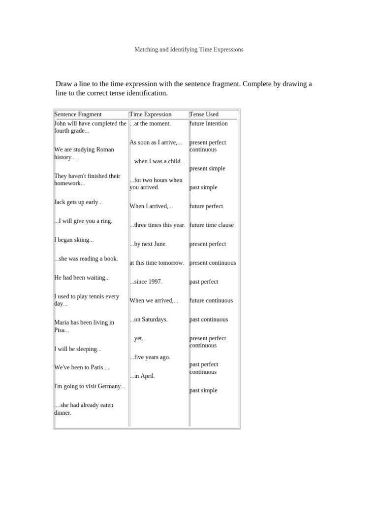 time expressions match | PDF
