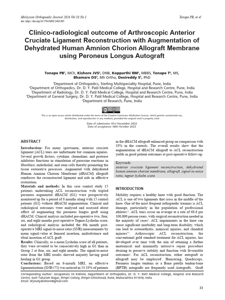 Acl Reconstruction Pdf