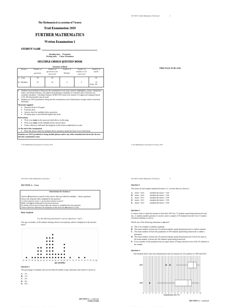 2019 mav exam 1+2 | PDF