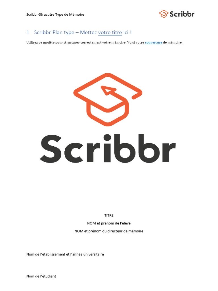 Scribbr Structure Type Memoire 1 | PDF