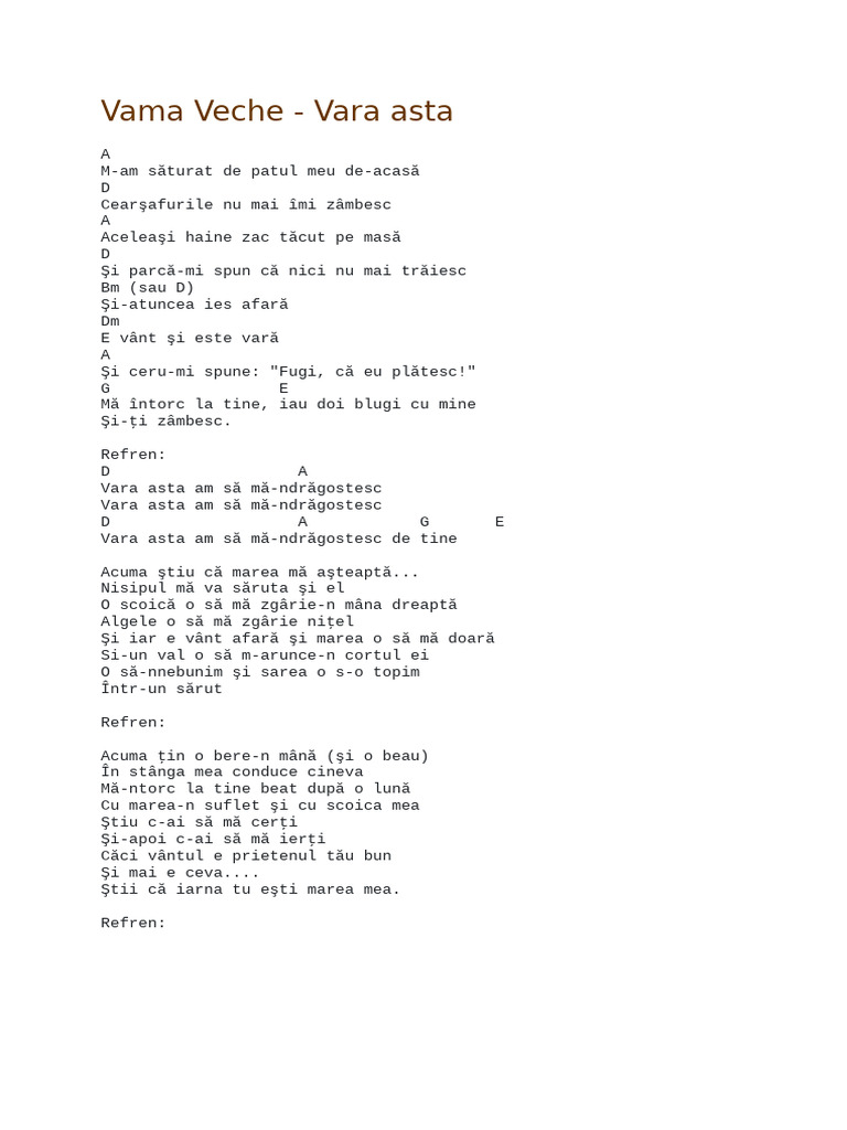 Vara Asta - Vama | PDF