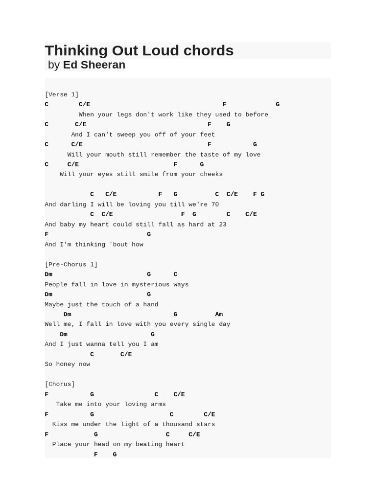 THINKING OUT LOUD | PDF