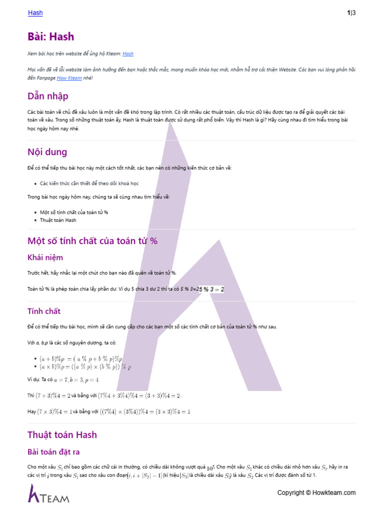 HOWKTEAM - VN - Hash | PDF