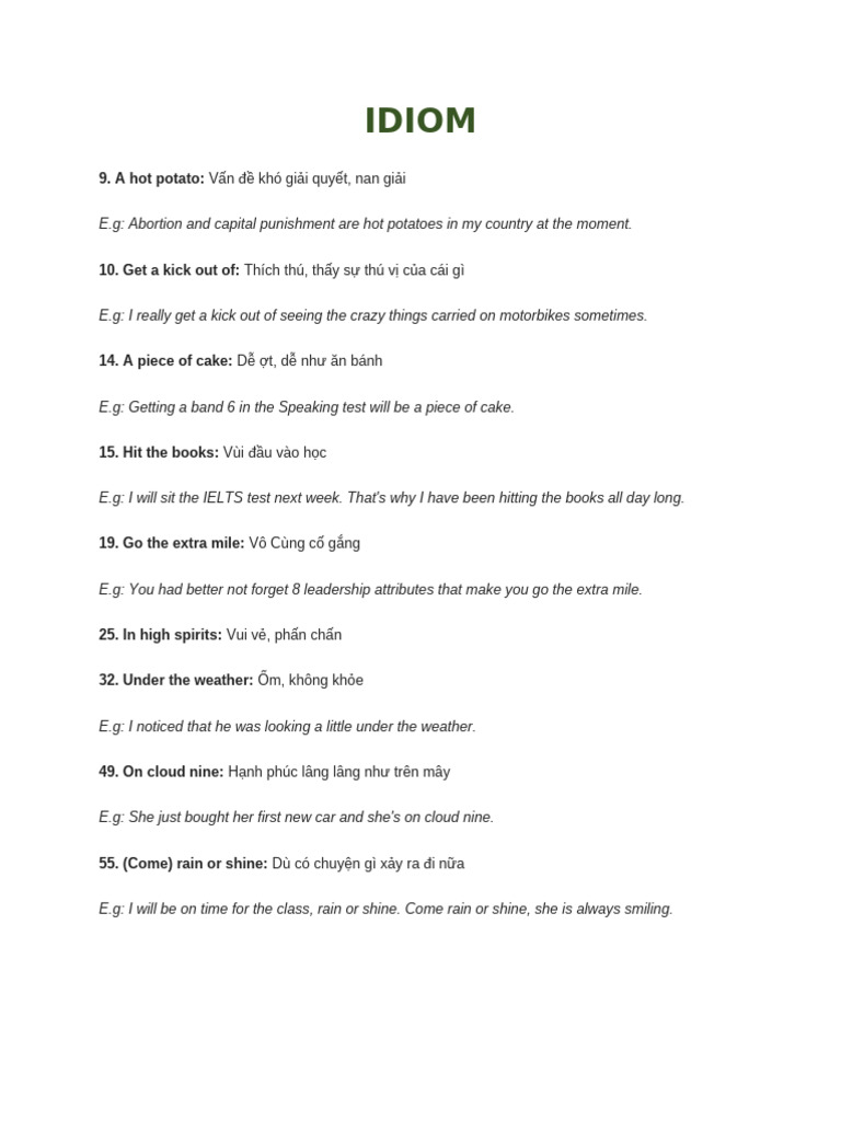 IDIOM | PDF