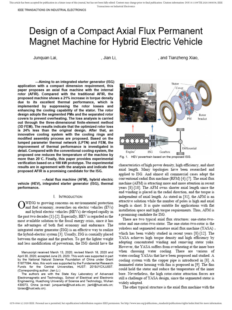 A Compact A-F Permanent Magnet Machine | PDF