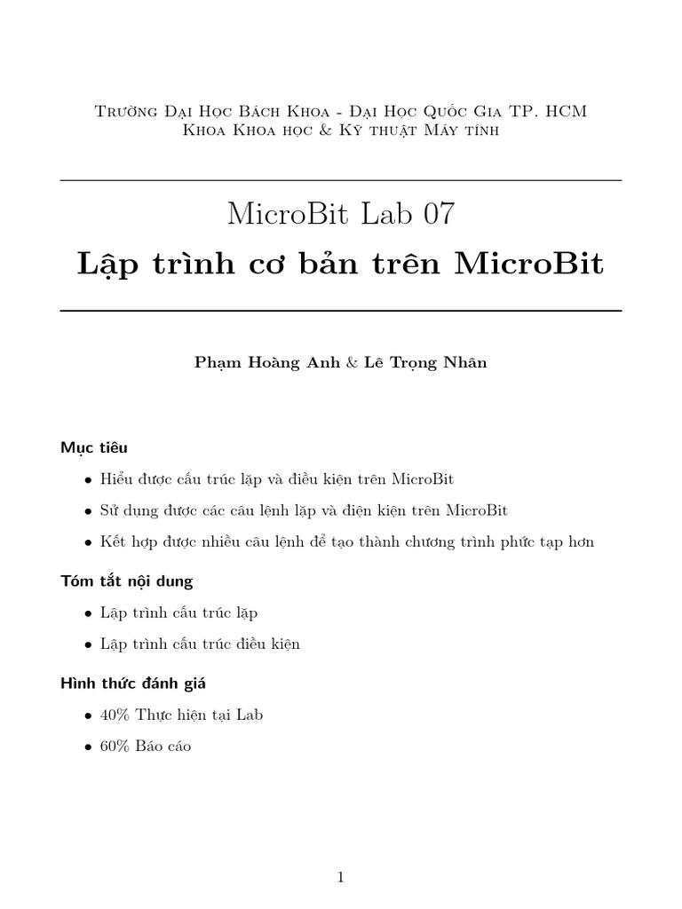 MicroBit Lab 07 | PDF