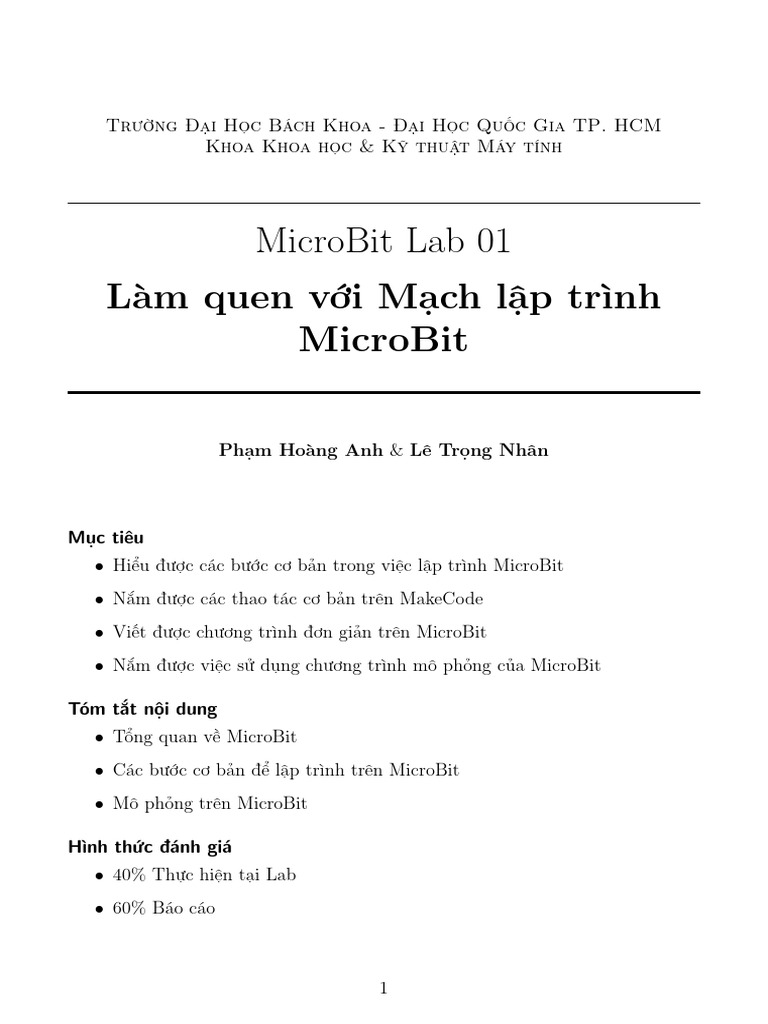 MicroBit Lab 01 | PDF