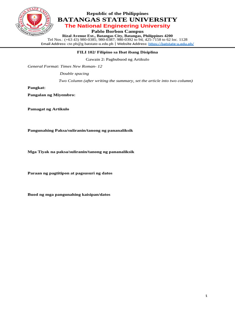 Akbiti 2 Pagbubuod NG Artikulo | PDF