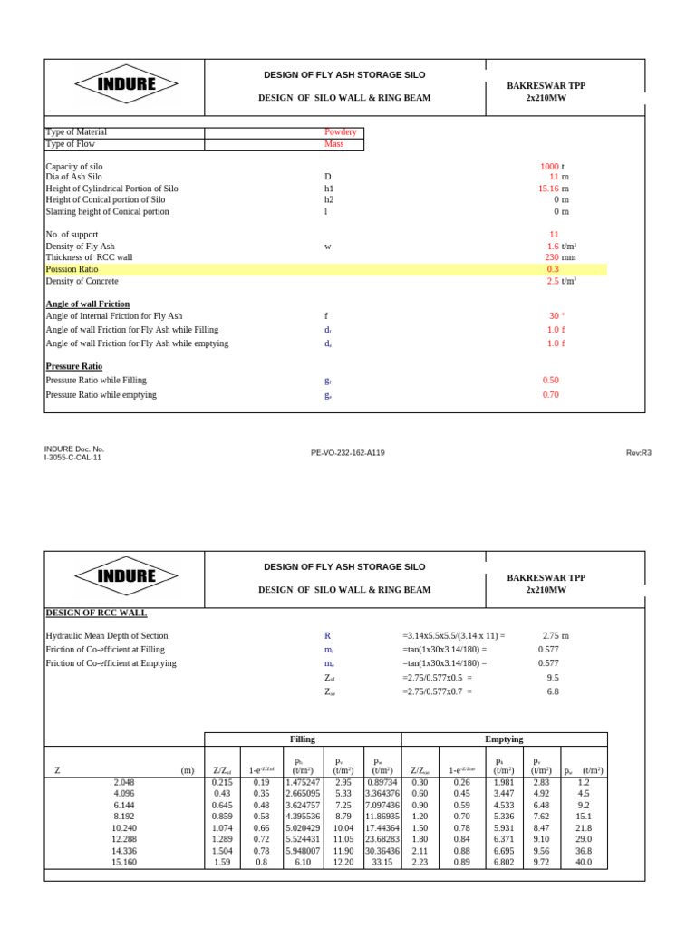 ASh Silo Design_r1 | PDF