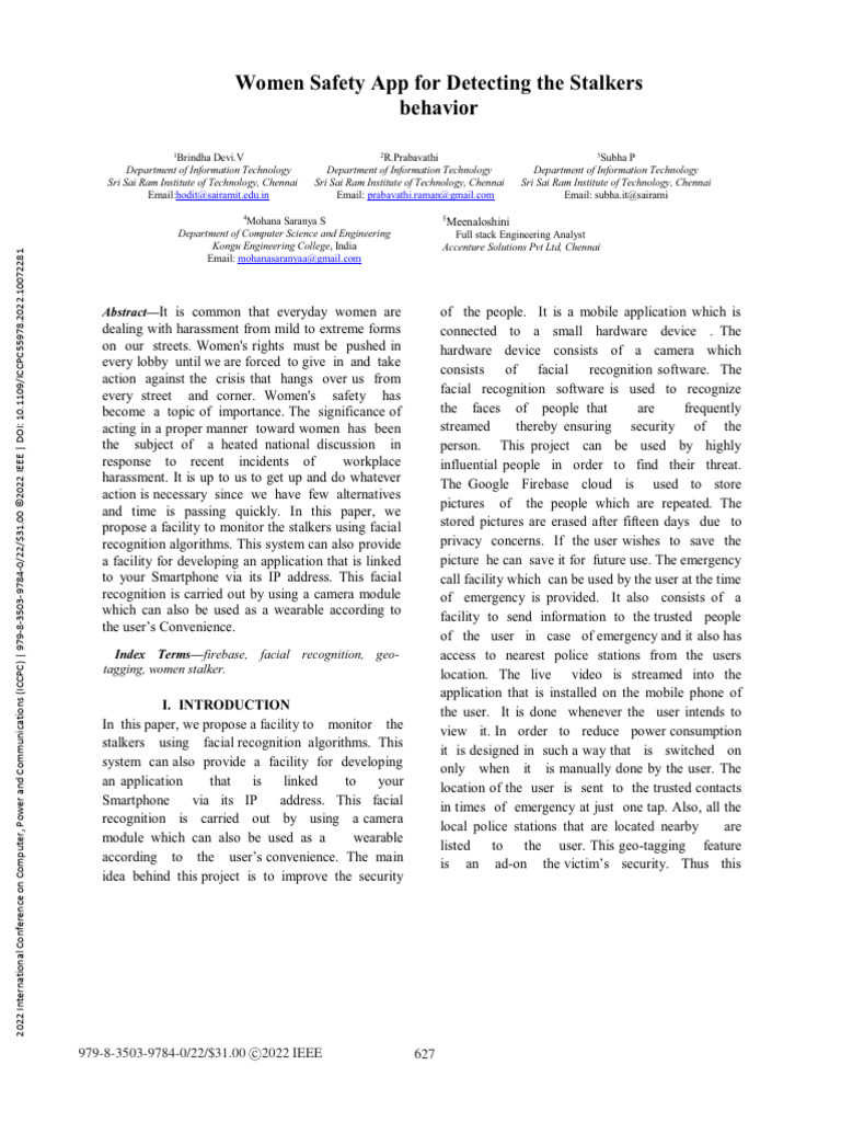 Women's Safety: Stalker Detection App | PDF | Smartphone | Android (Operating System)