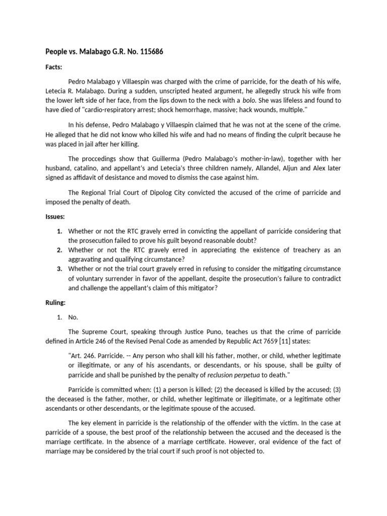People Vs Malabago | PDF | Prosecutor | Law