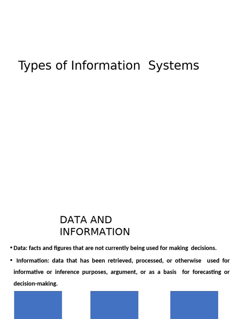 Types of Information Systems | PDF