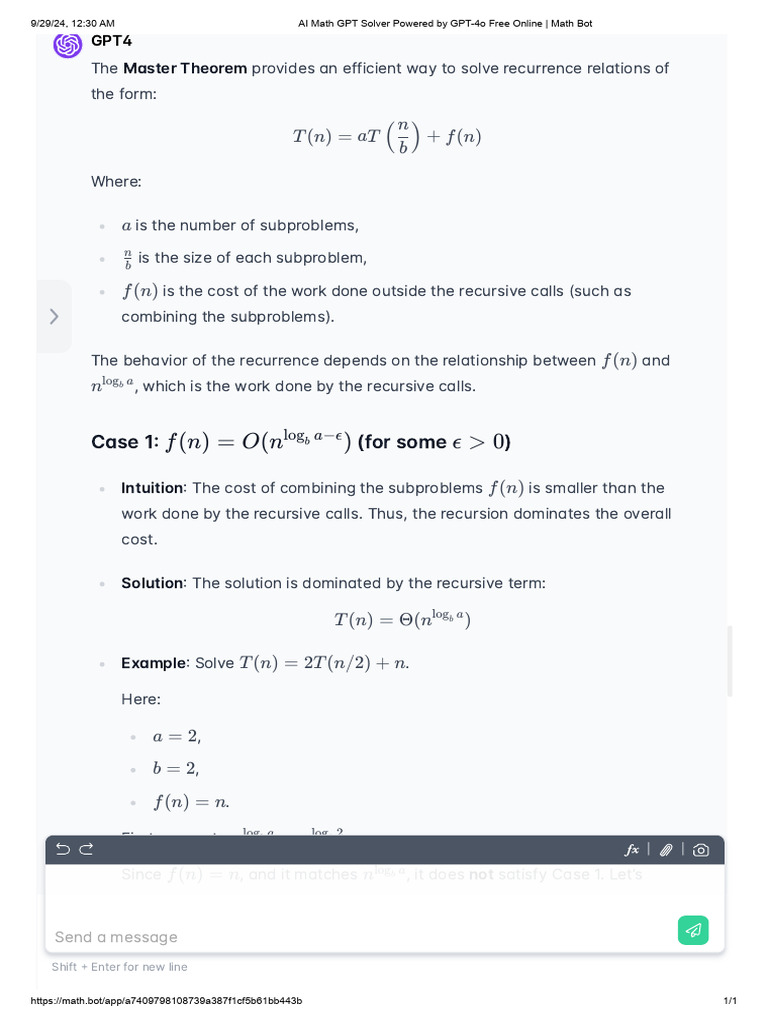 Master Theorem | PDF