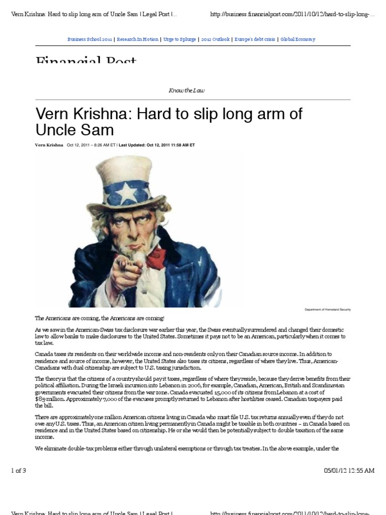 The Long Arm of Uncle Sam: Canada's Resistance to the Extraterritorial ...