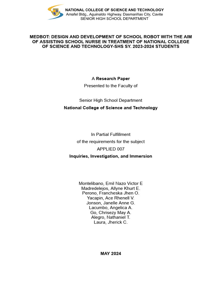 Medbot Portfolio | PDF