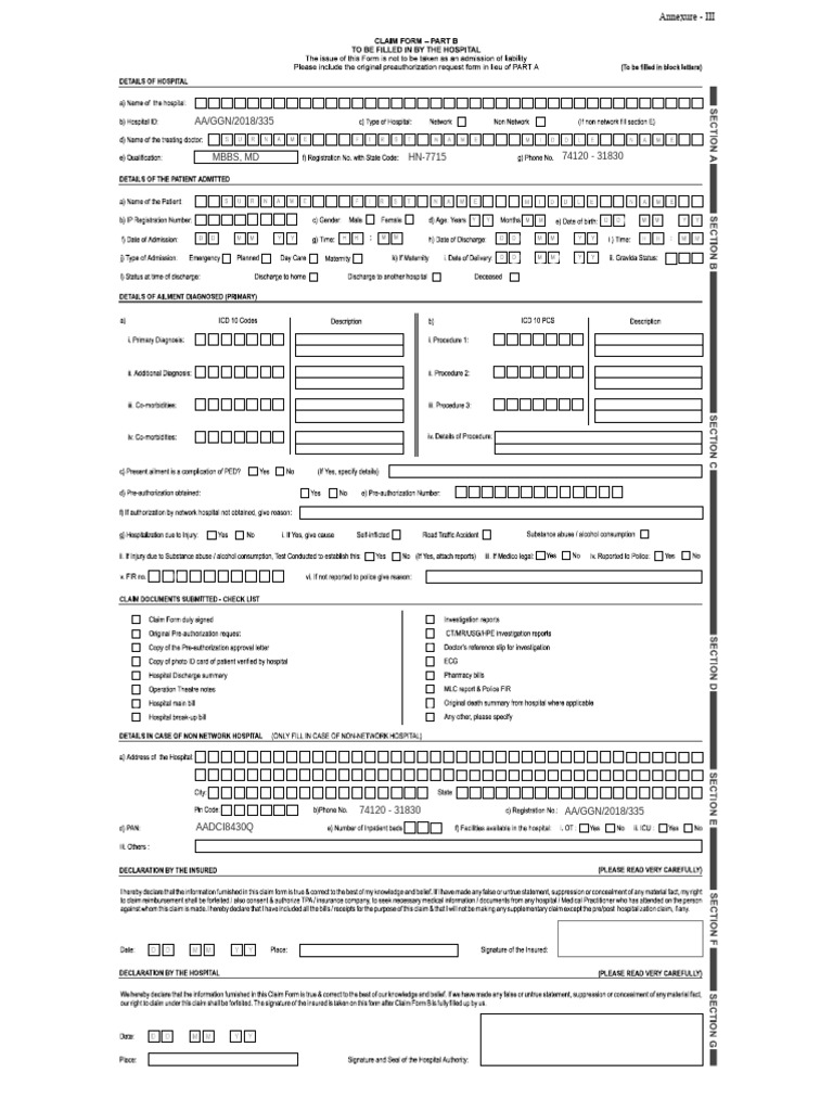 Claim Form b | PDF