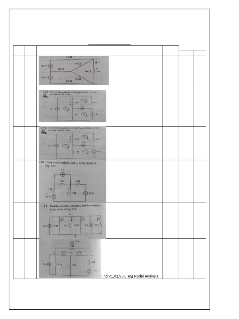 Circuit Analysis Exam Questions Guide | PDF | Analog Circuits ...