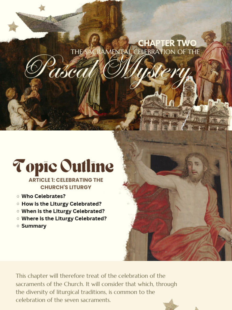 GROUP 2 (The Sacramental Celebration of The Paschal Mystery) | PDF